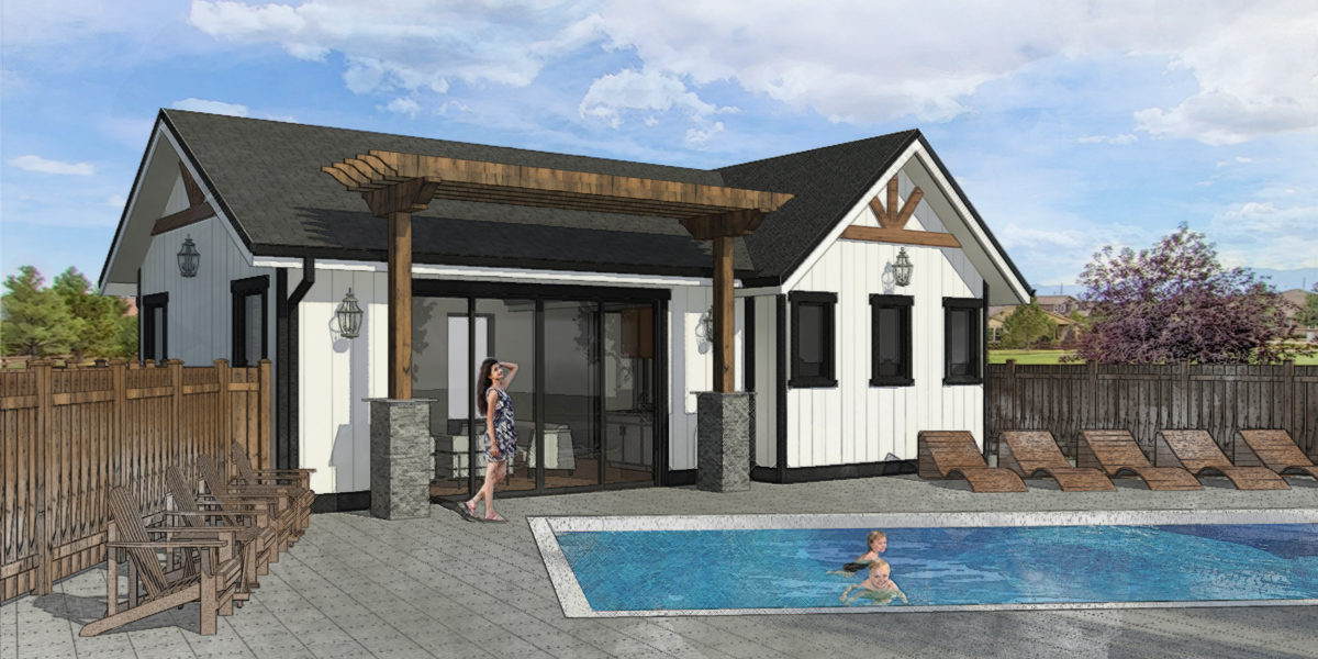 Community Pool House - MUES architecture - Swimming Pool and Spa